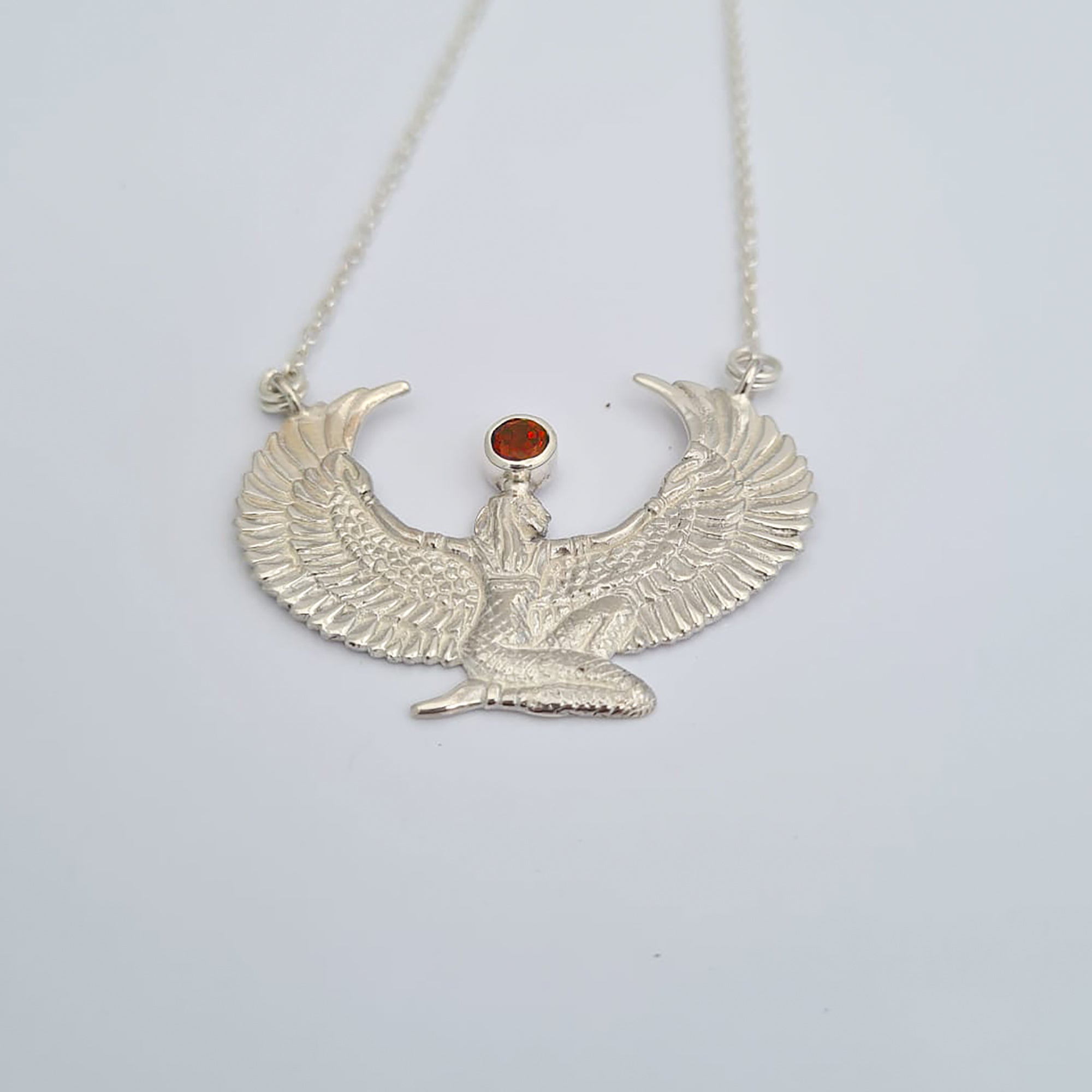 Small Garnet Silver Isis Goddess Necklace or Headpiece – FeatherTribe