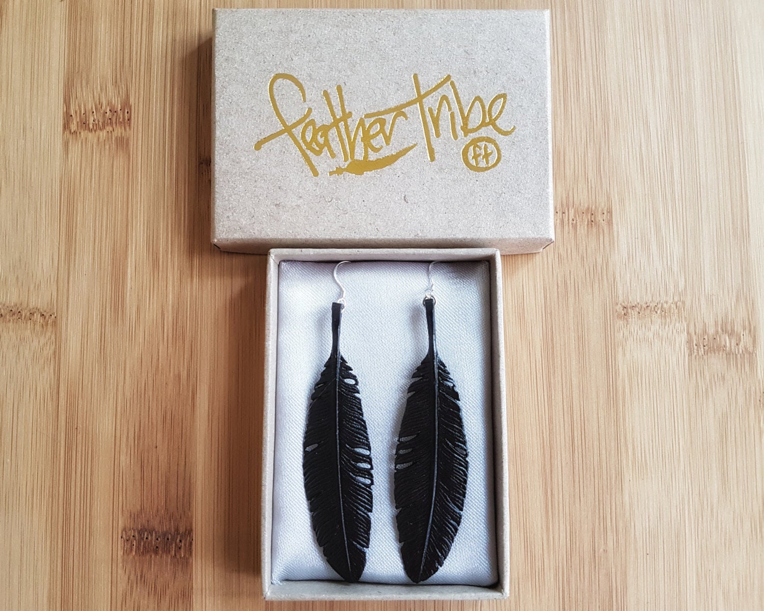Raven Feather Earrings – FeatherTribe