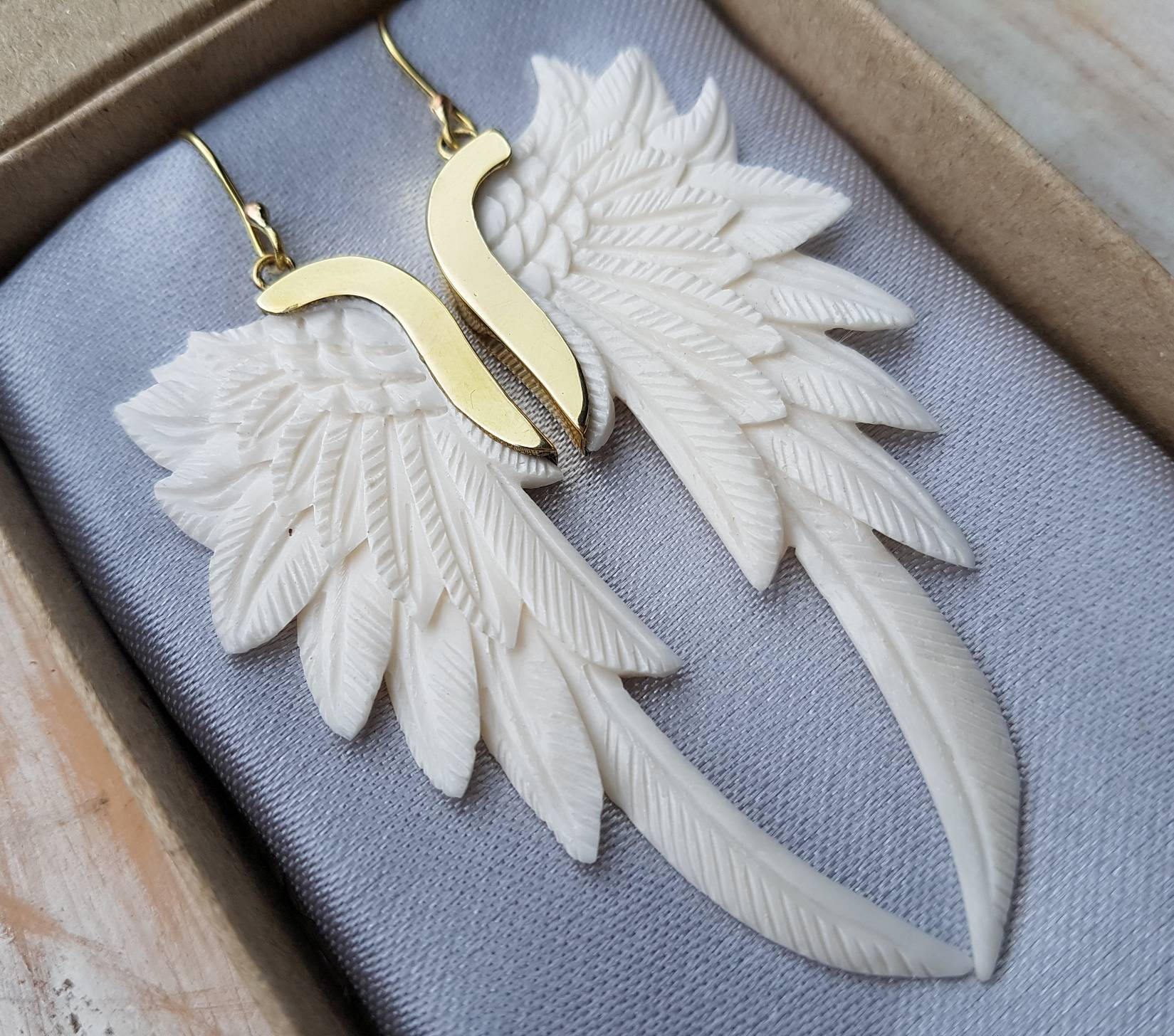Bone SuperWing Earrings – FeatherTribe